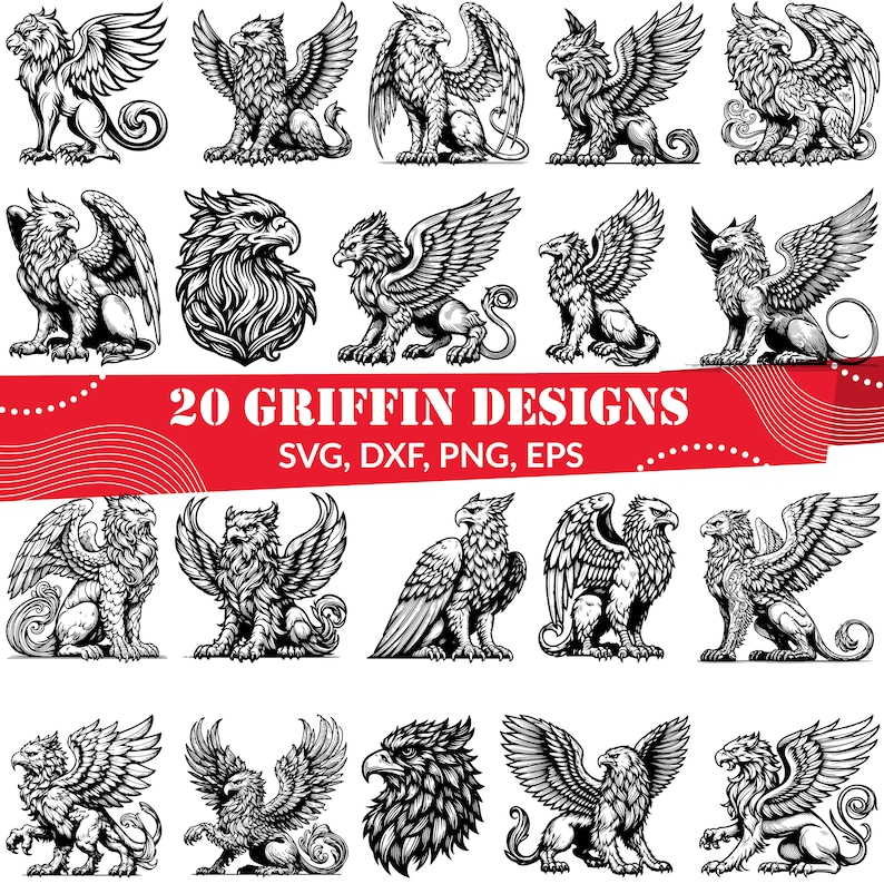 Griffin SVG Bundle, Griffin Svg, Griffin Dxf, Griffin Png, Griffin ...