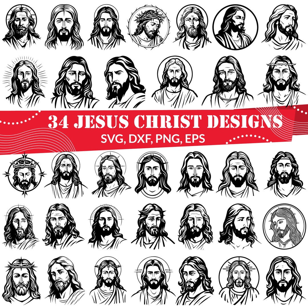 Jesus Christ SVG Bundle, Jesus Christ Dxf, Jesus Christ Png, Jesus ...