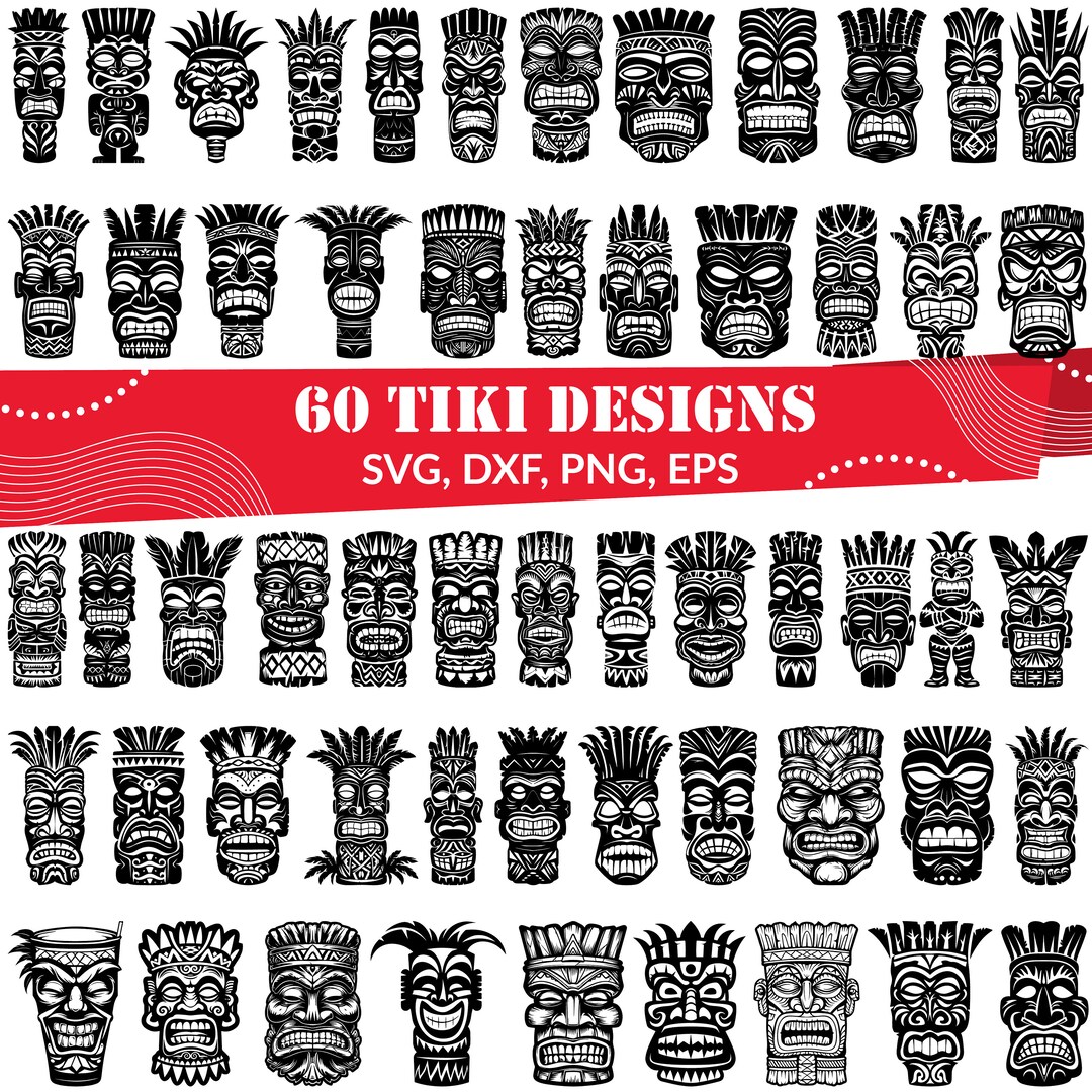 Tiki SVG Bundle, Tiki Dxf, Tiki Png, Tiki Eps, Tiki Vector, Tiki Cut ...