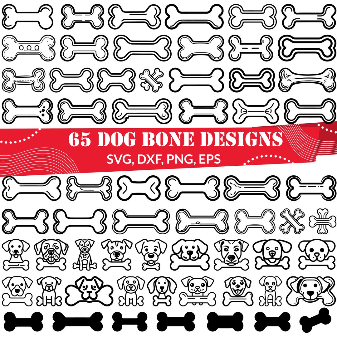 Dog Bone SVG Bundle, Dog Bone Dxf, Dog Bone Png, Dog Bone Vector, Dog ...
