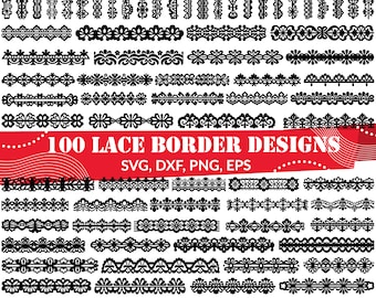 Lace Border SVG Bundle, Lace Border Dxf, Lace Border Png, Lace Border ...