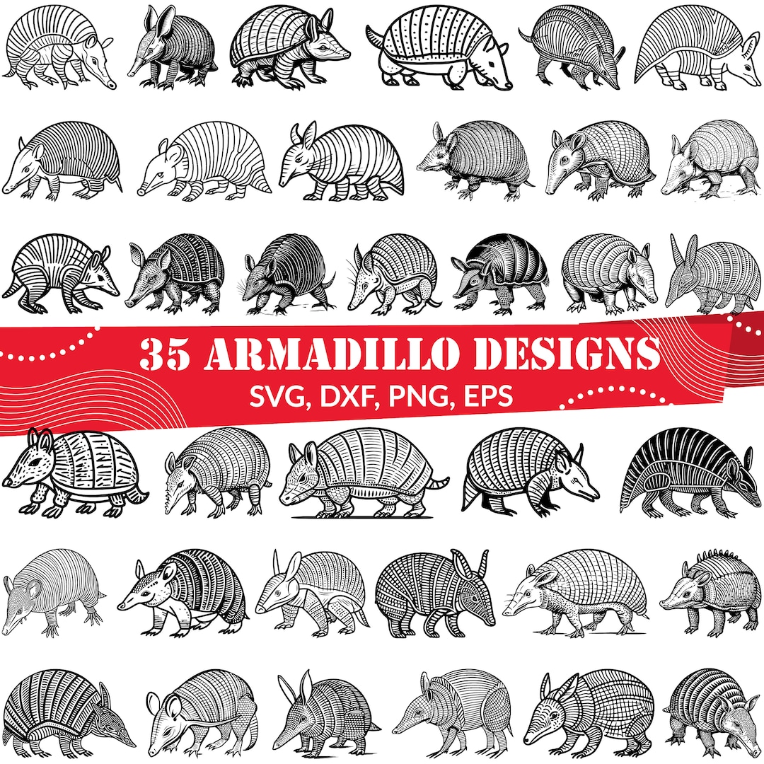 Armadillo SVG Bundle, Armadillo Dxf, Armadillo Png, Armadillo Vector ...