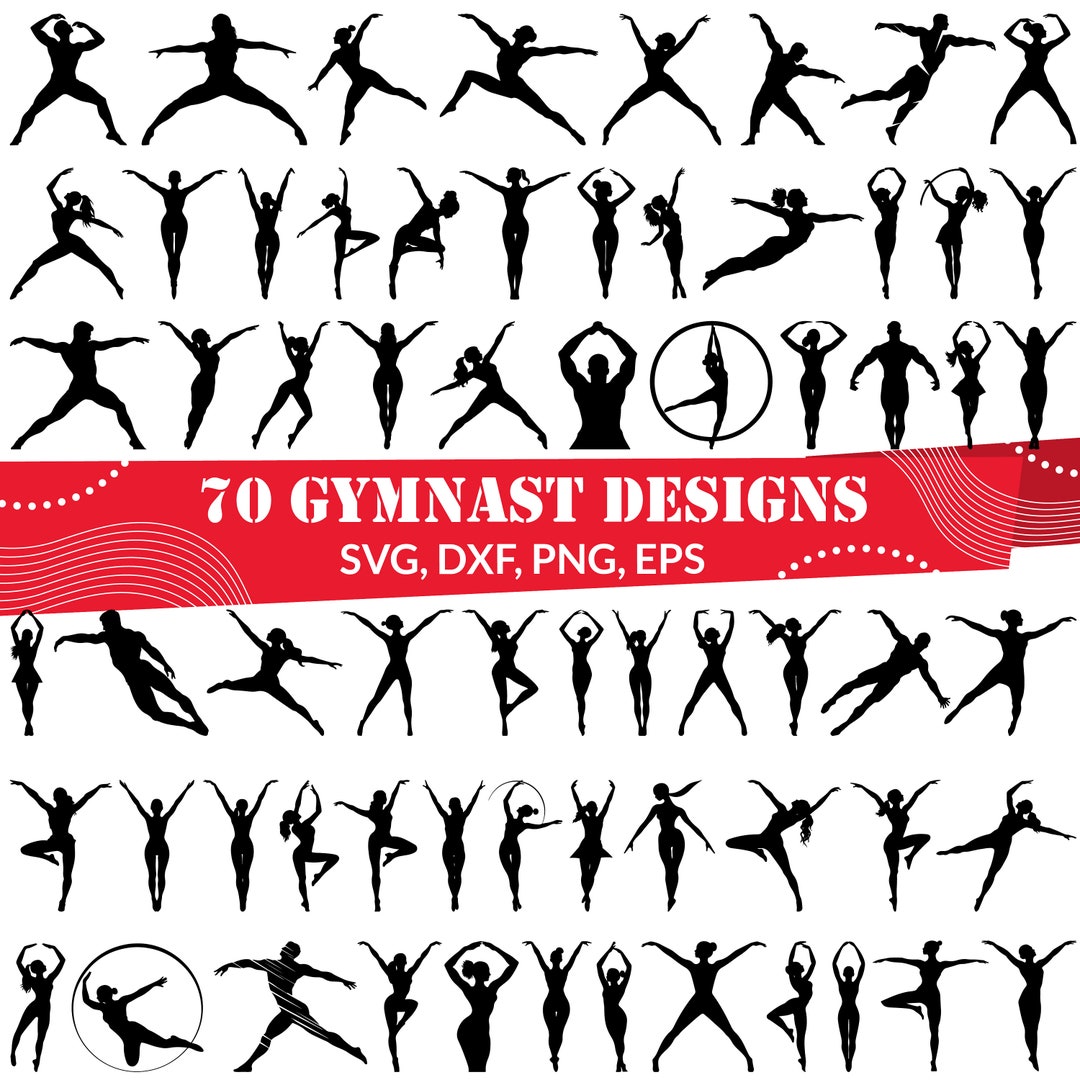 Gymnast SVG Bundle, Gymnast Dxf, Gymnast Png, Gymnast Eps, Gymnast ...