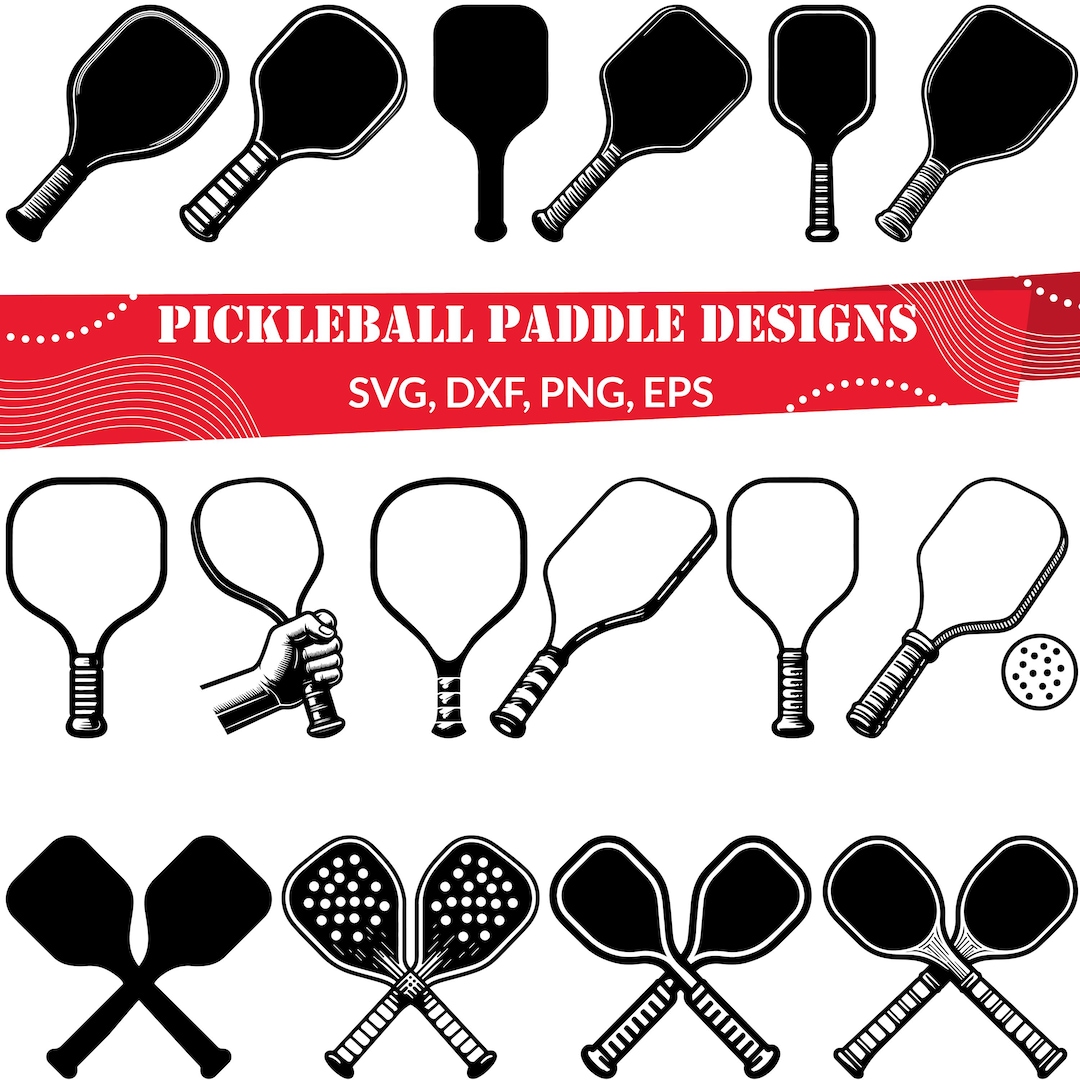Pickleball Paddle Bundle, Pickleball Paddle Dxf, Pickleball Paddle Png ...