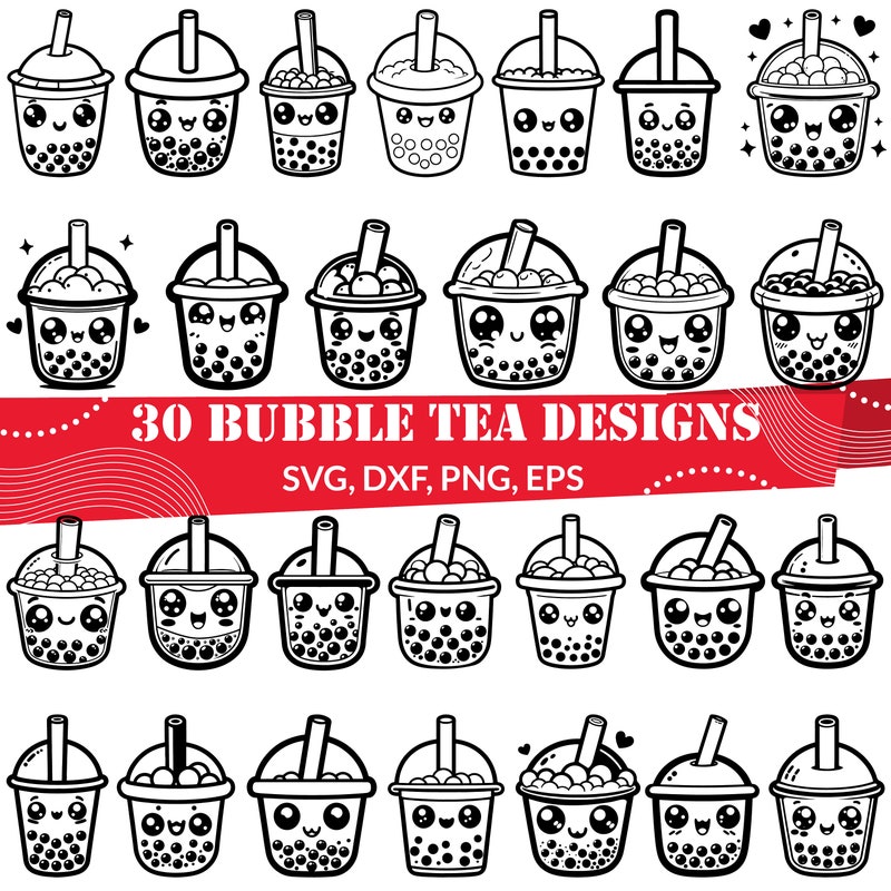 Boba Tea Svg - Etsy