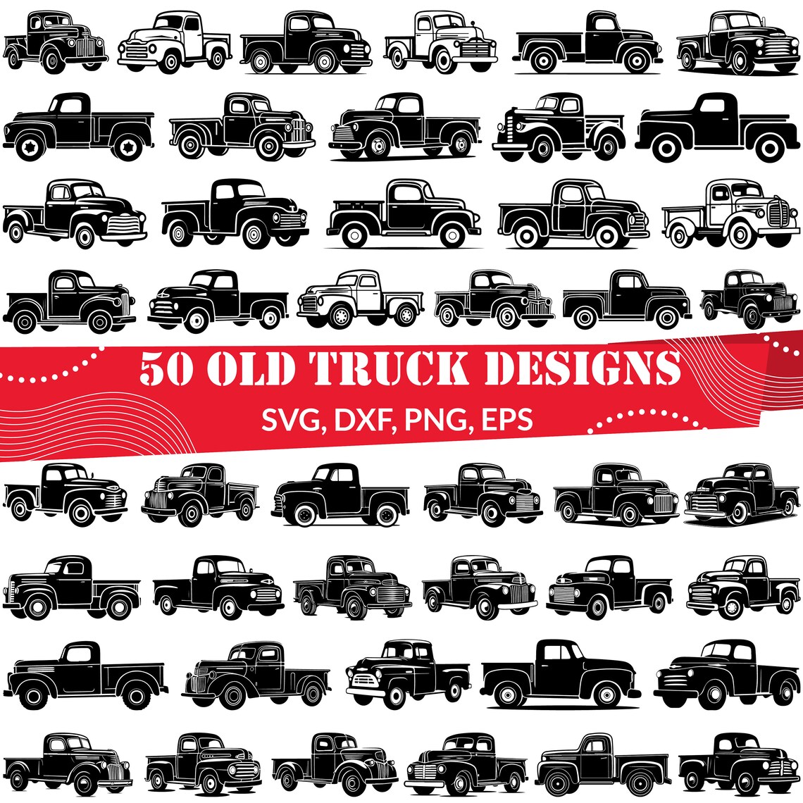 Old Truck SVG Bundle, Old Truck Dxf, Old Truck Png, Old Truck Eps, Old ...