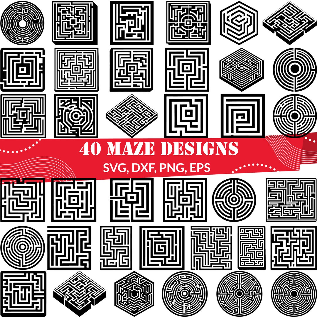 Maze SVG Bundle, Maze Outline, Maze Illustration, Maze Icon, Maze ...