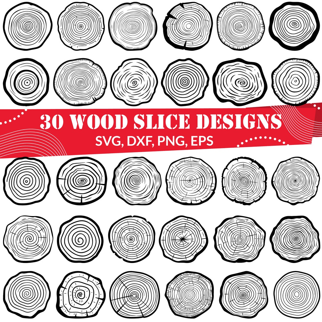 Wood Slice SVG Bundle, Wood Rings Svg, Cutting Wood Svg, Woodcutter Svg ...