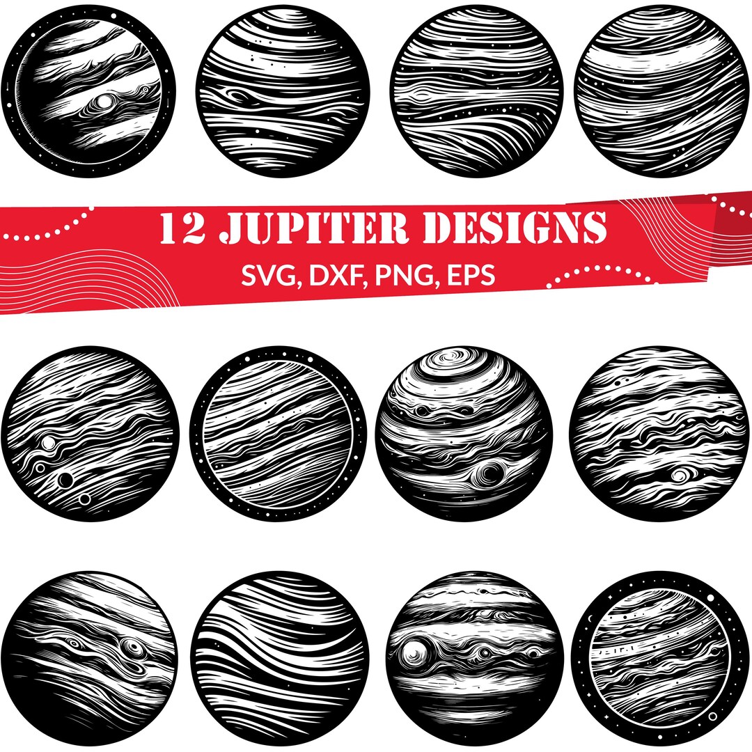 Jupiter SVG Bundle, Jupiter Dxf, Jupiter Png, Jupiter Vector, Jupiter ...