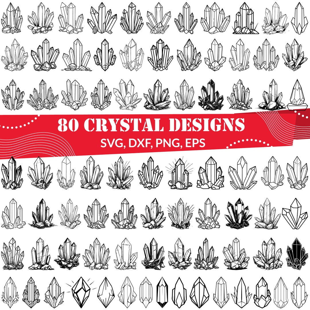 Crystal SVG Bundle, Crystal Dxf, Crystal Png, Crystal Vector, Crystal ...