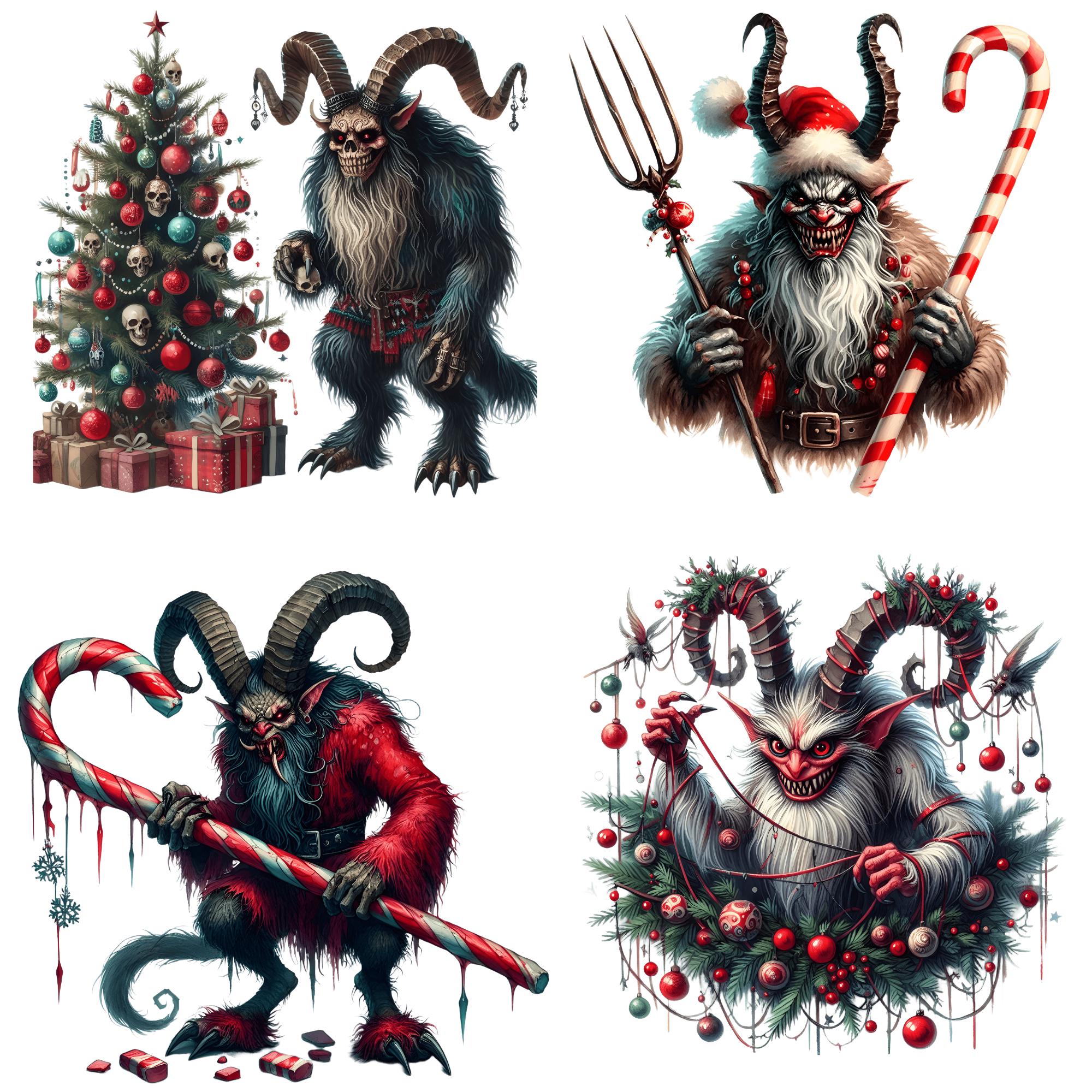 Krampus Clipart Bundle – 40 High-quality Pngs, Transparent 300 DPI ...