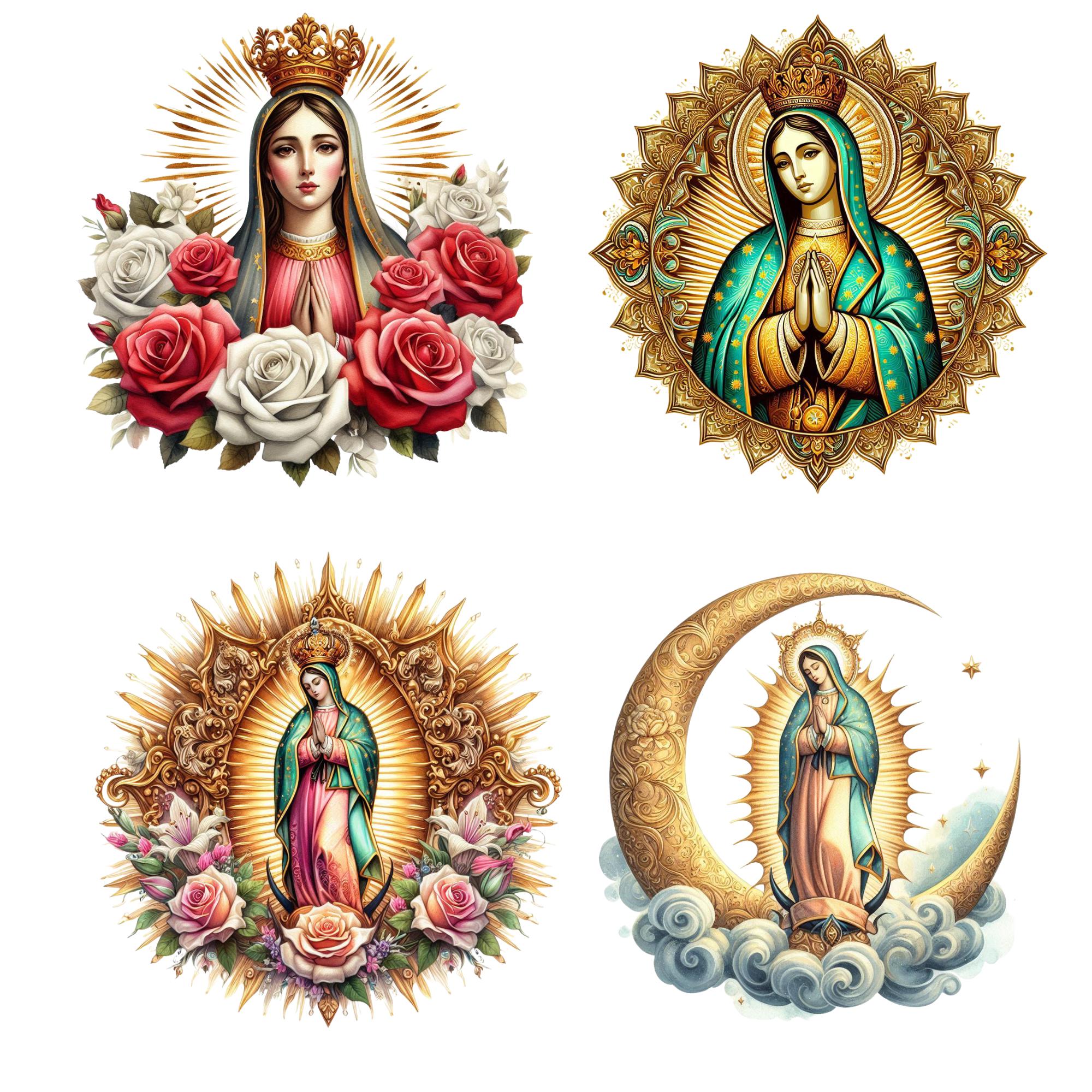 55 Virgin of Guadalupe PNG Bundle – Religious Watercolor Clipart ...