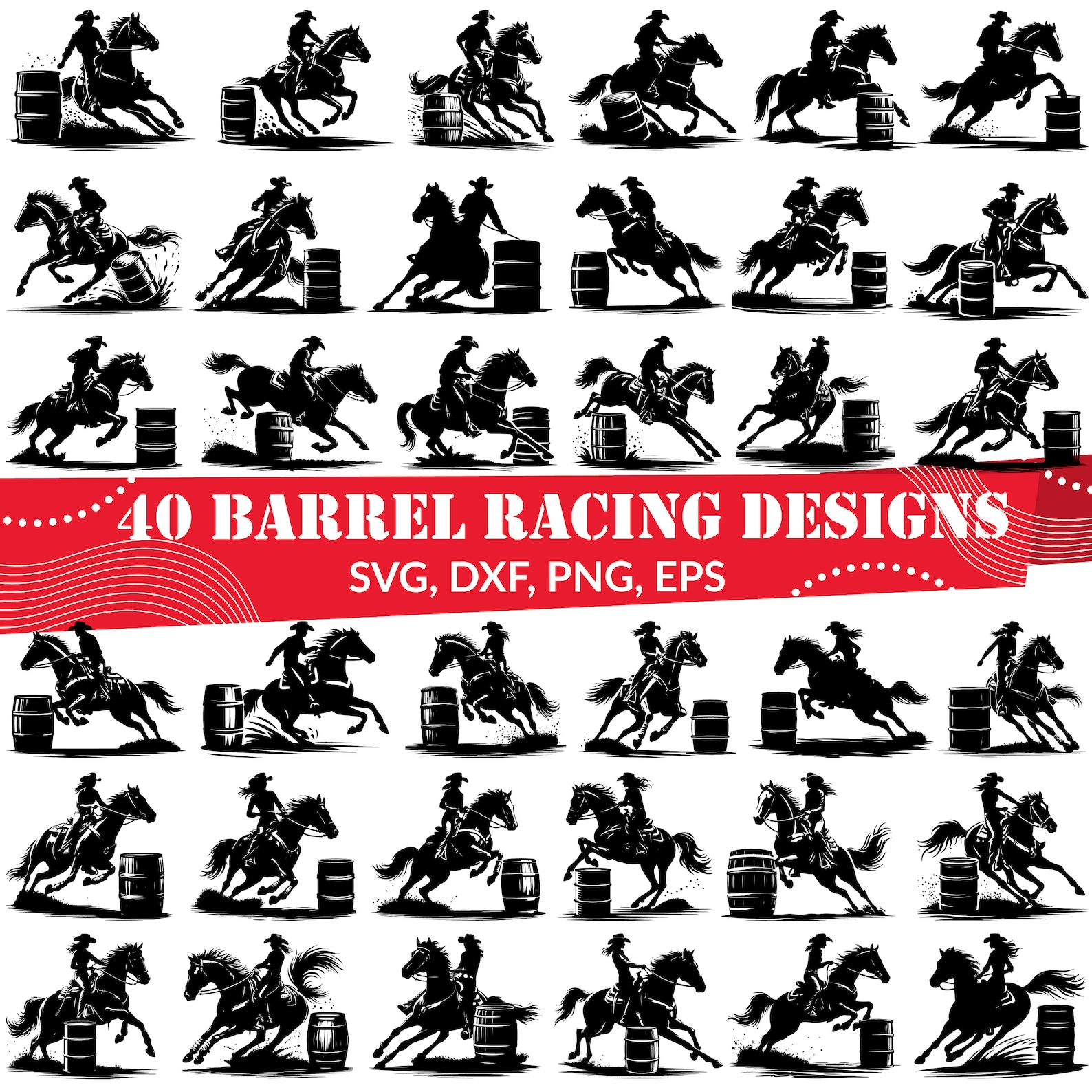 Barrel Racing SVG Bundle, Barrel Race Svg,barrel Racer Svg,barrel ...