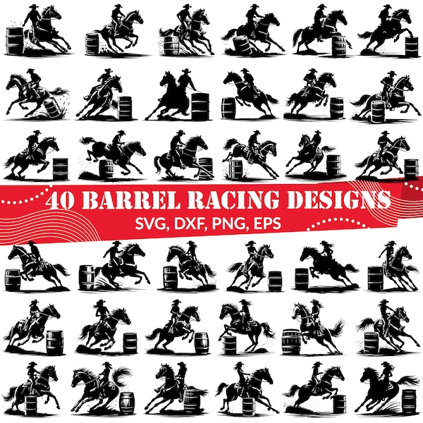 Barrel Racing Svg - Etsy