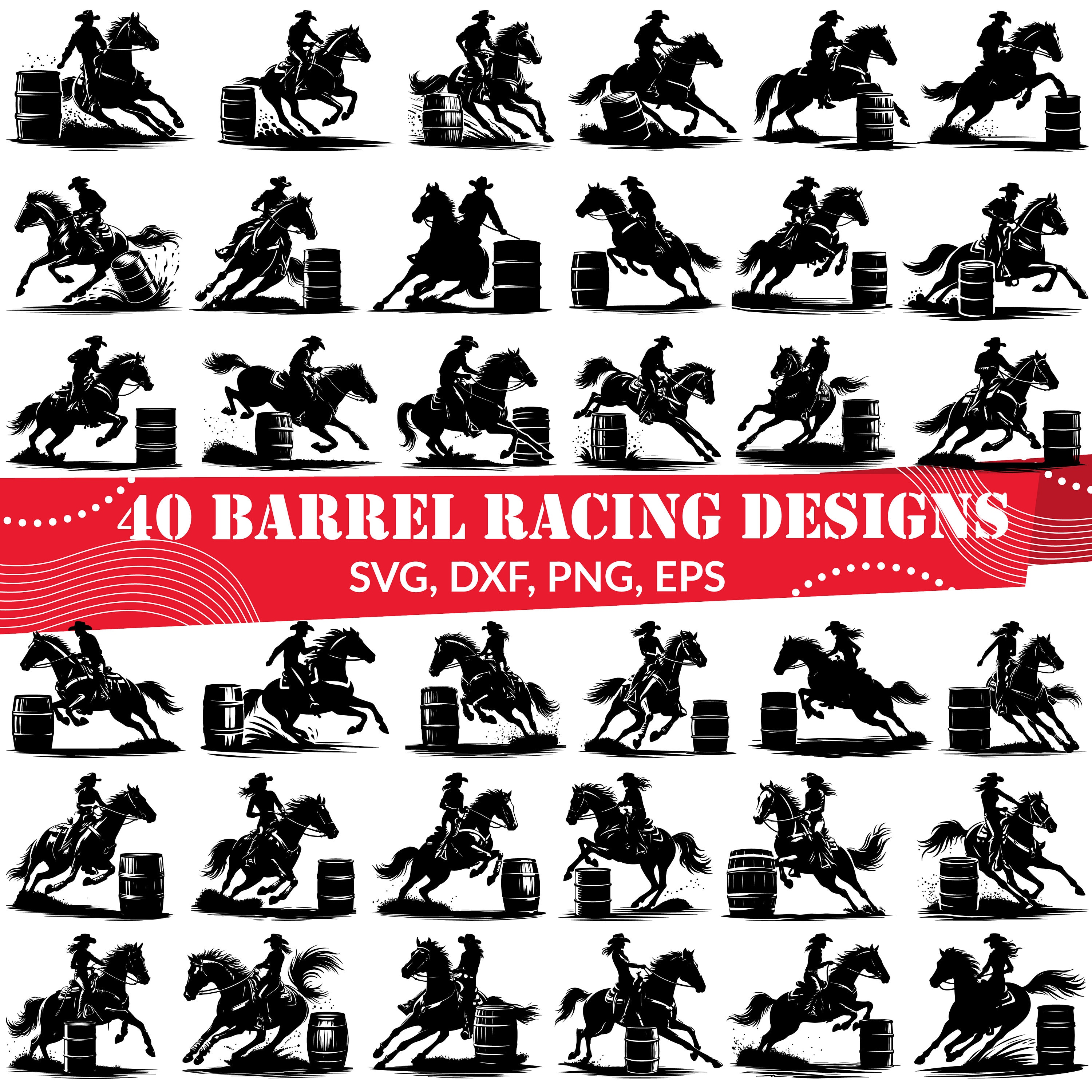 Barrel Racing SVG Bundle, Barrel Race Svg,barrel Racer Svg,barrel ...