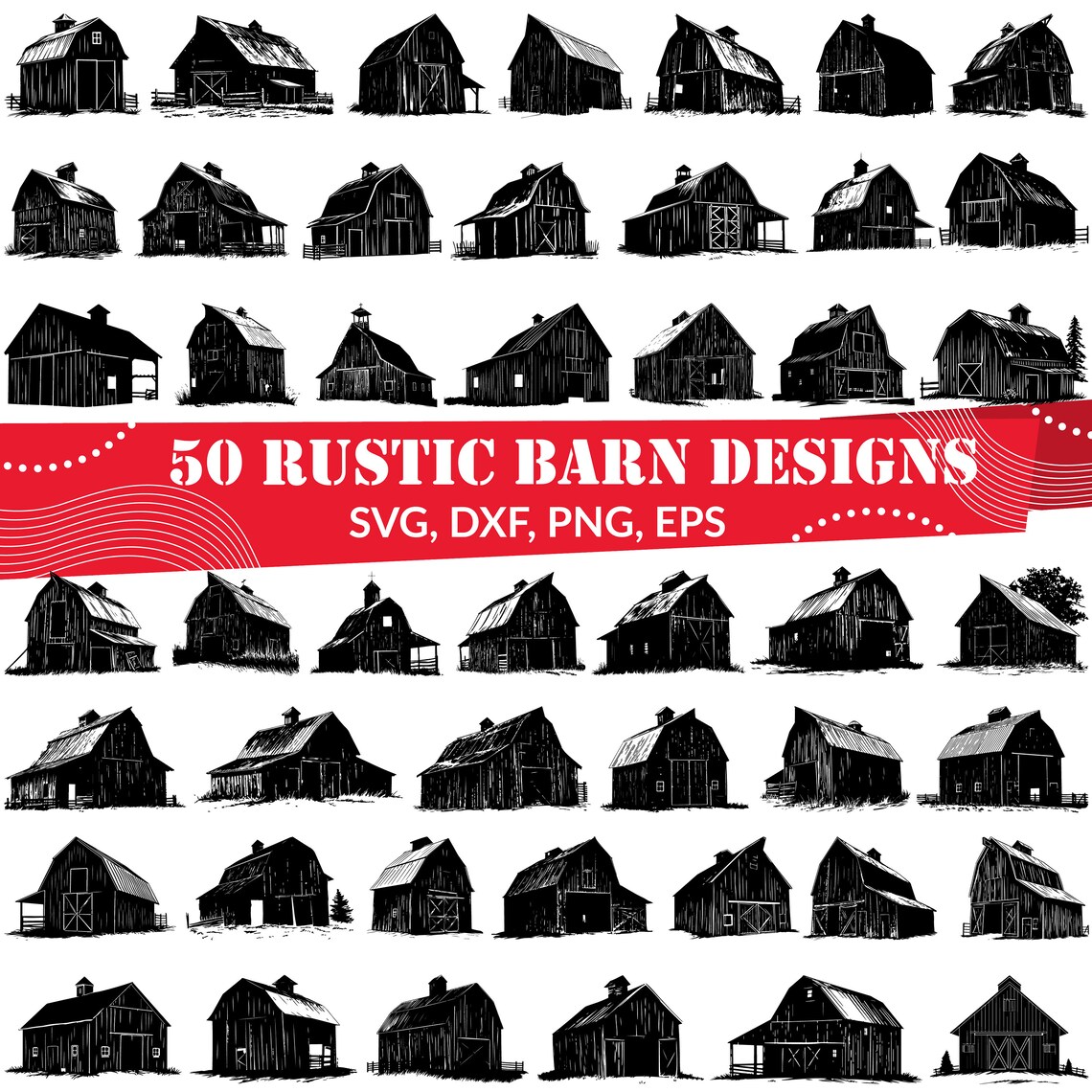 Rustic Barn SVG Bundle, Rustic Barn Dxf, Rustic Barn Png, Rustic Barn ...