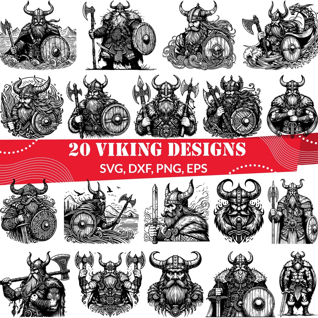 Viking SVG Bundle, Viking Drawings, Sketch Viking Svg,viking Dxf ...