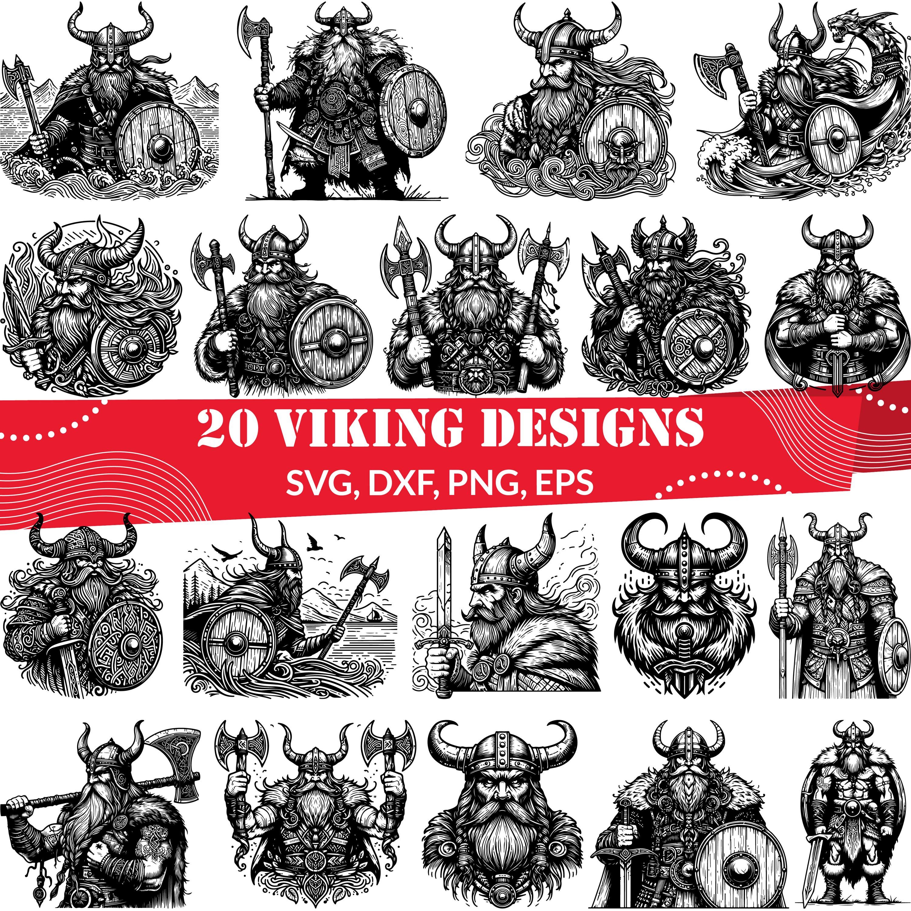 Viking SVG Bundle, Viking Drawings, Sketch Viking Svg,viking Dxf ...