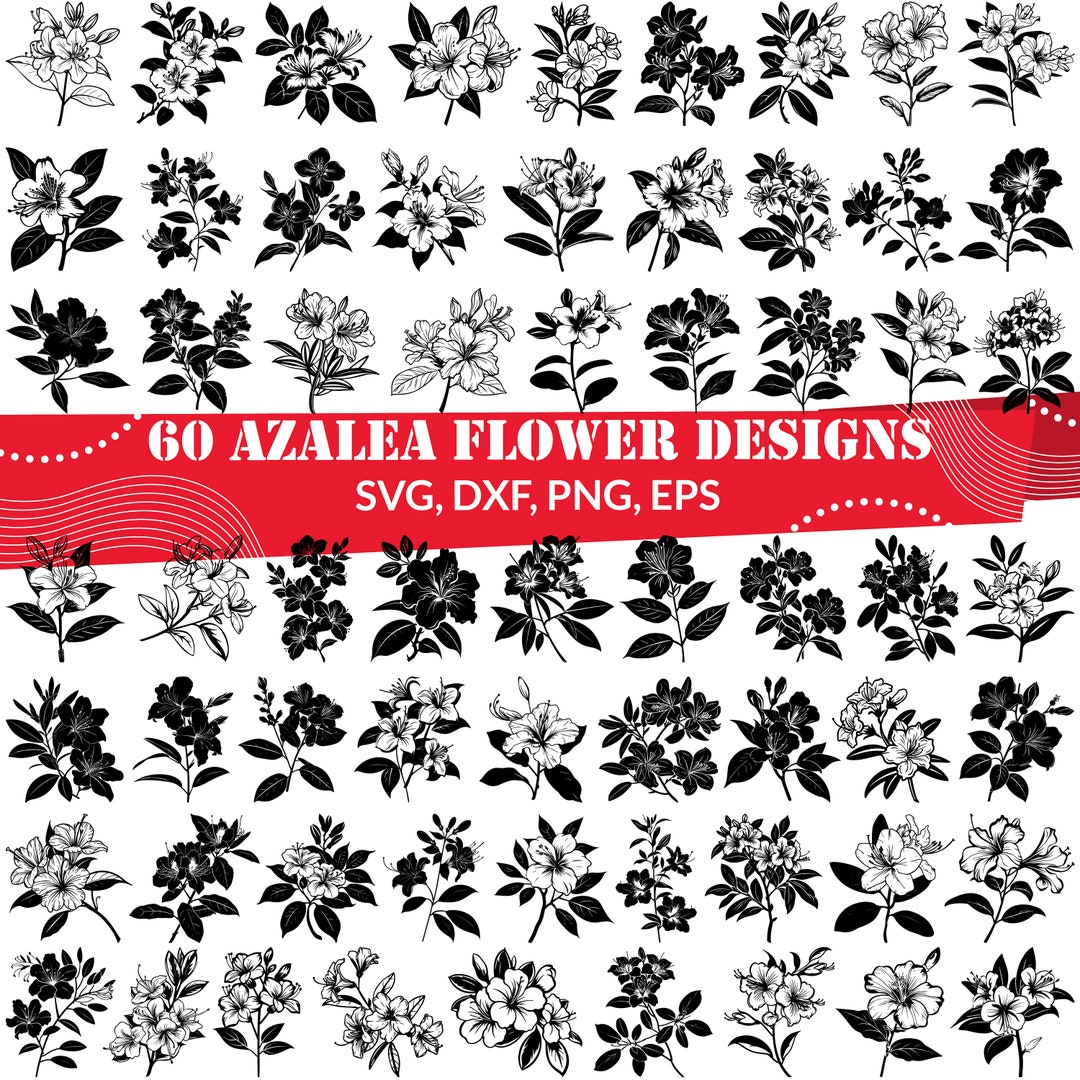 Azalea Flower SVG Bundle, Azalea Flower Dxf, Azalea Flower Png, Azalea ...