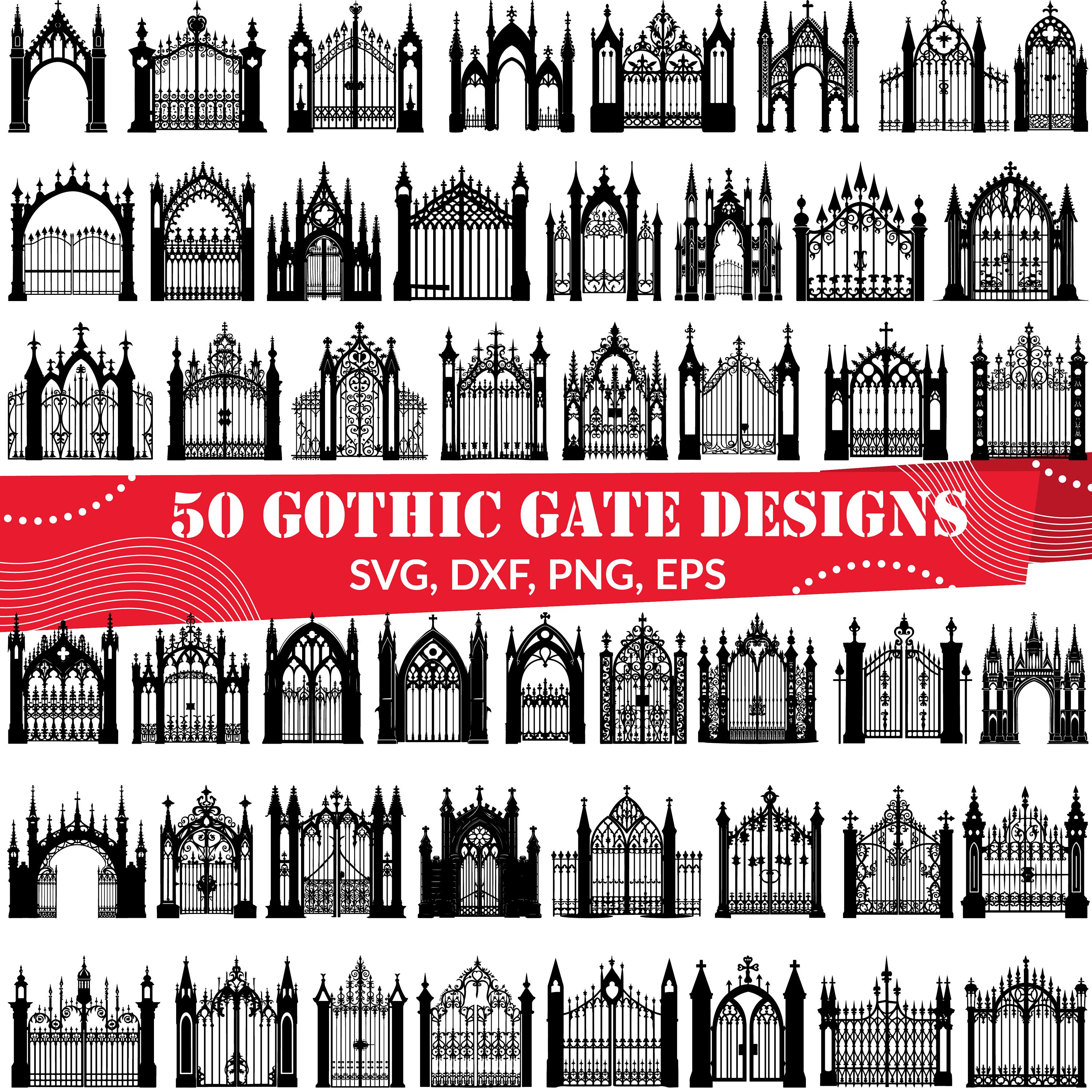 Gothic Gate SVG Bundle, Gothic Gate Dxf, Gothic Gate Png, Gothic Gate ...