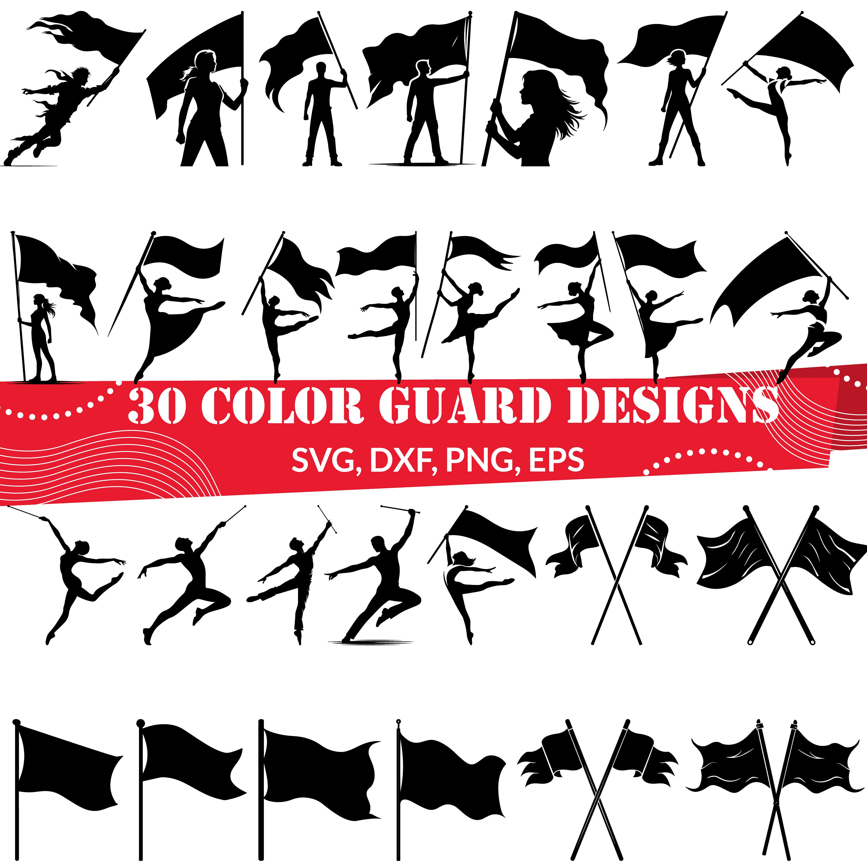 Color Guard SVG Bundle, Color Guard Flag Svg, Color Guard Dxf, Color Guard Png, Color Guard Eps ...