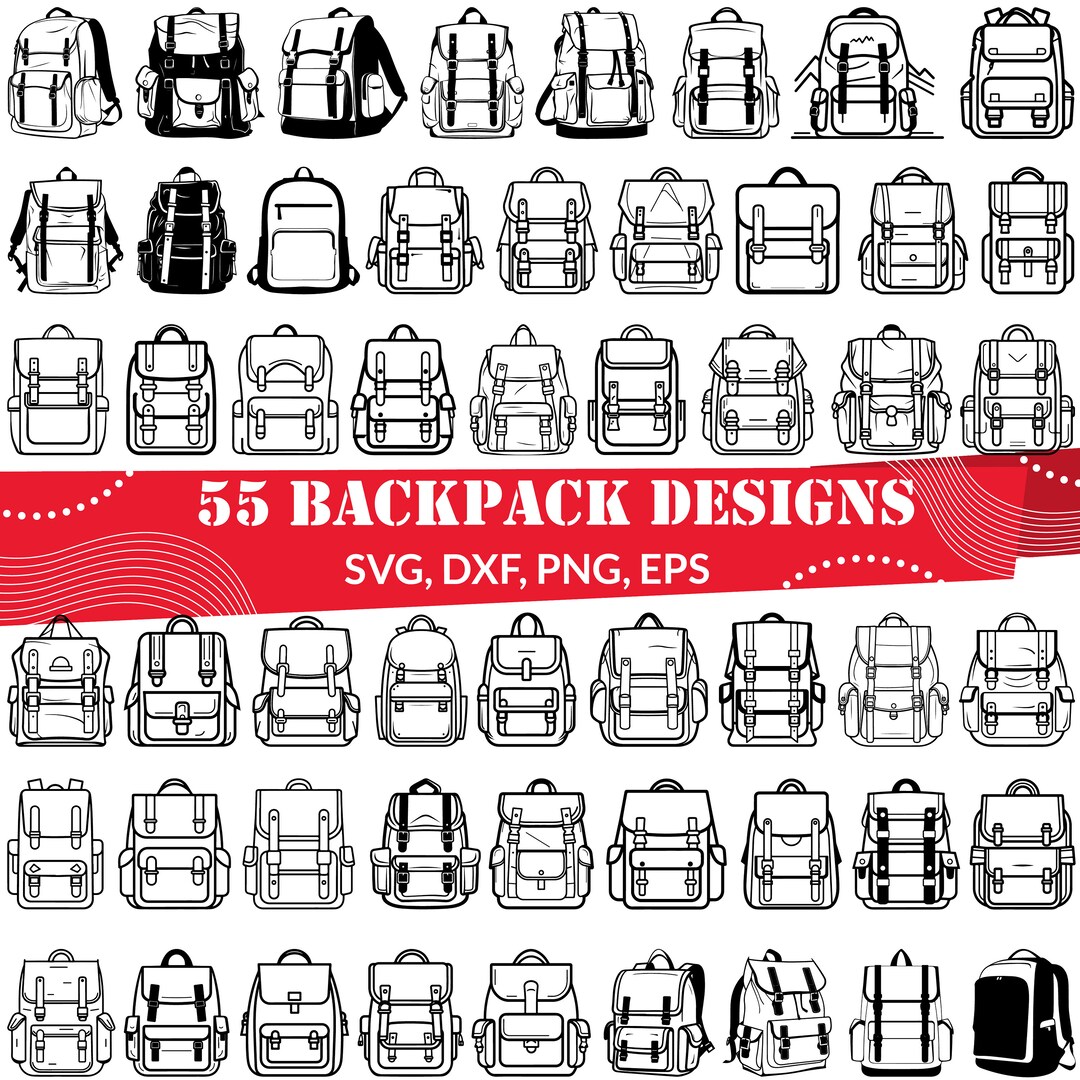 Backpack SVG Bundle, Backpack Travel Svg, Backpack School Png, Backpack ...
