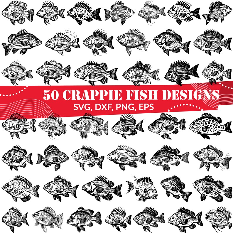 Crappie Fish SVG Bundle, Crappie Fish Dxf, Crappie Fish Png, Crappie ...