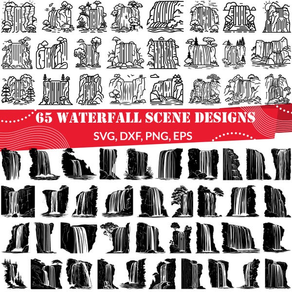 Waterfall Svg - Etsy