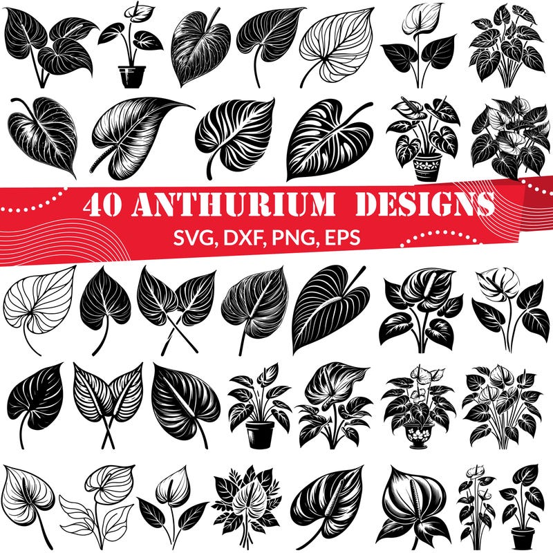 Anthurium Plant Stickers - Etsy
