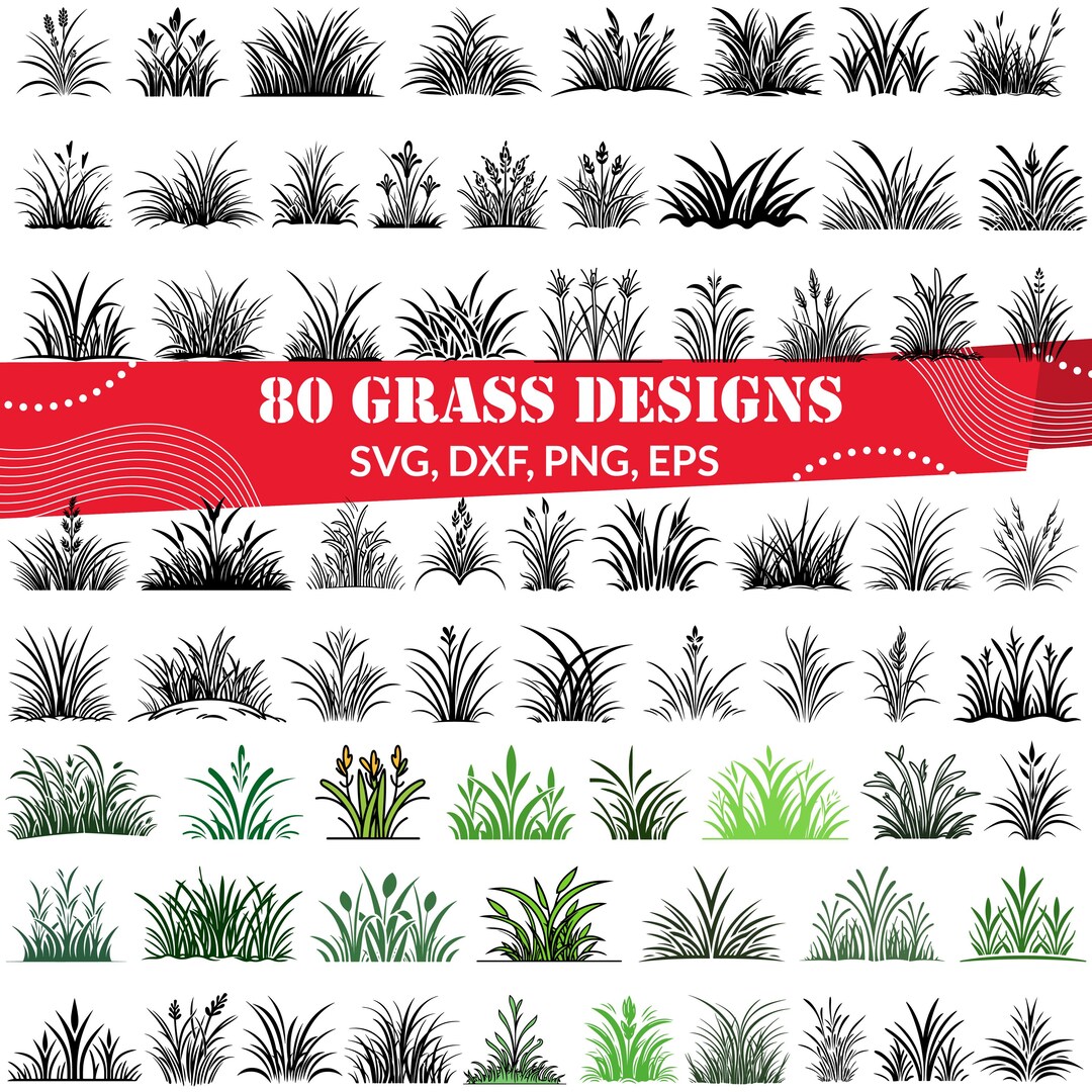 Grass SVG Bundle, Grass Field Svg, Grass Dxf, Grass Png, Grass Eps ...
