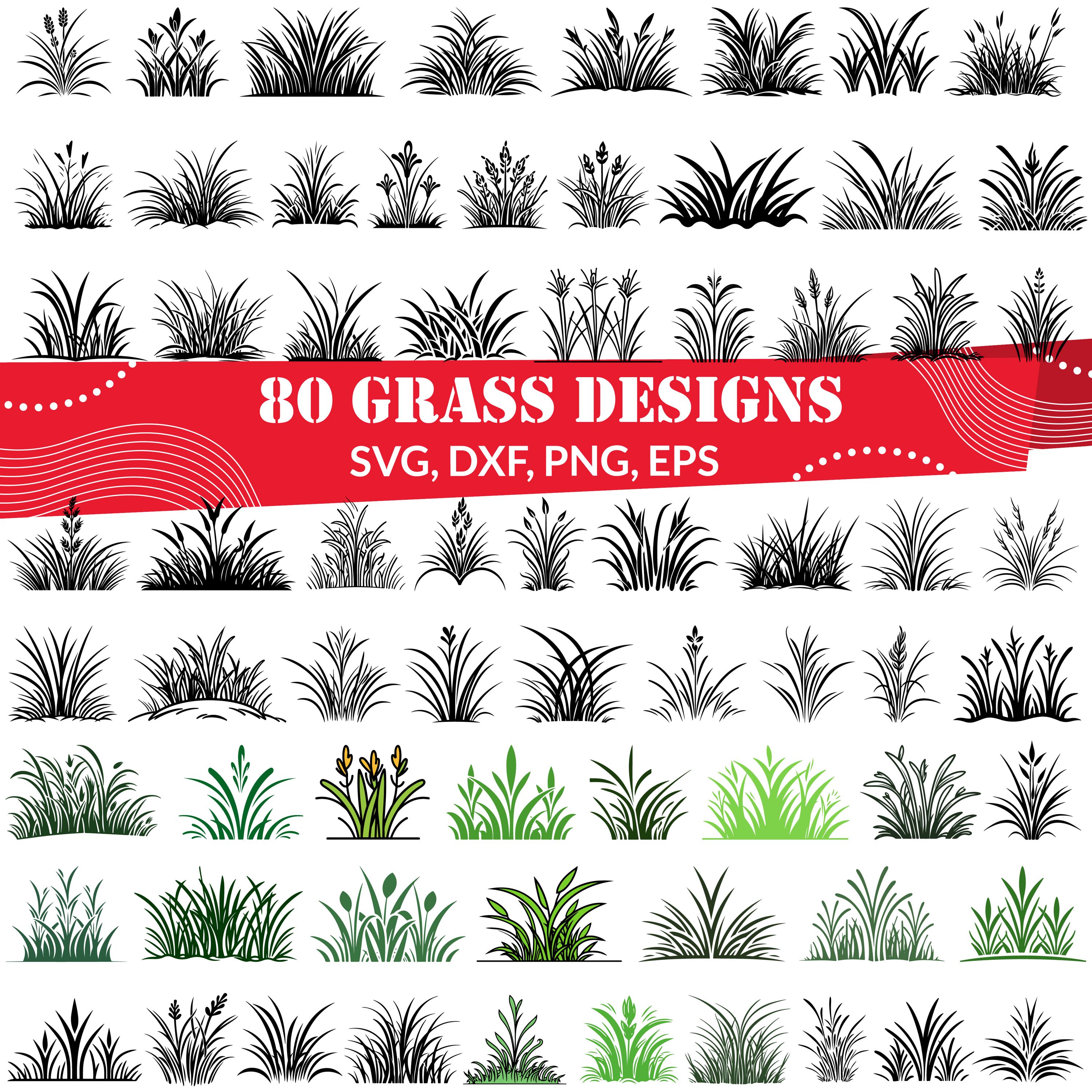 Grass SVG Bundle, Grass Field Svg, Grass Dxf, Grass Png, Grass Eps ...
