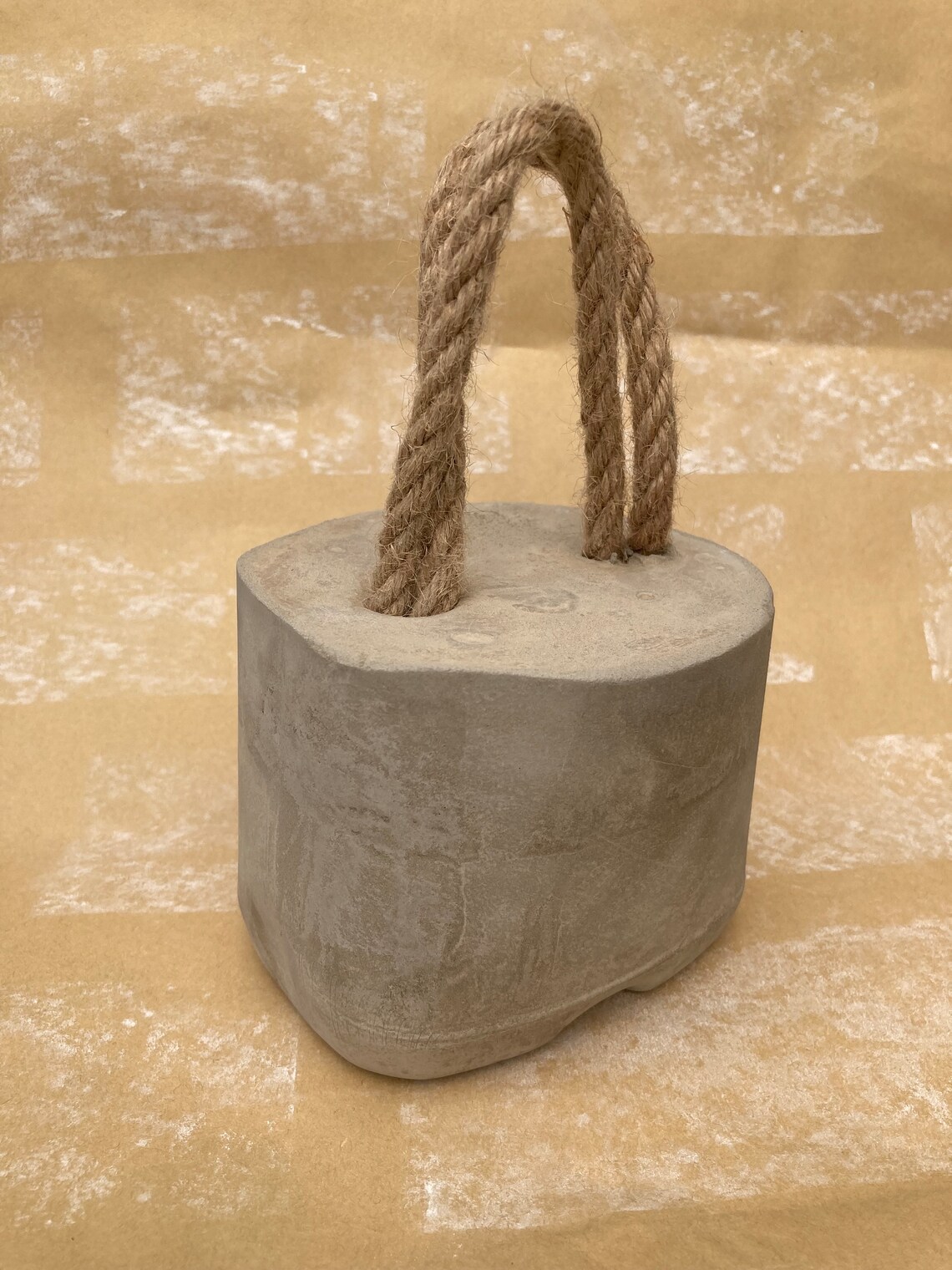 Concrete Doorstop With Rope Handle - Etsy