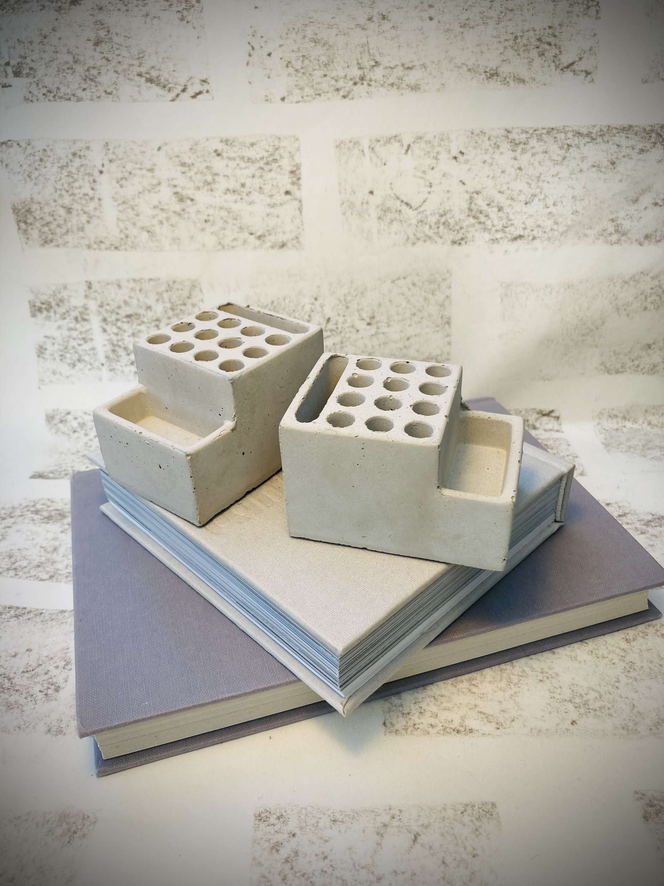 Concrete Block Desk Organiser Tidy - Etsy UK