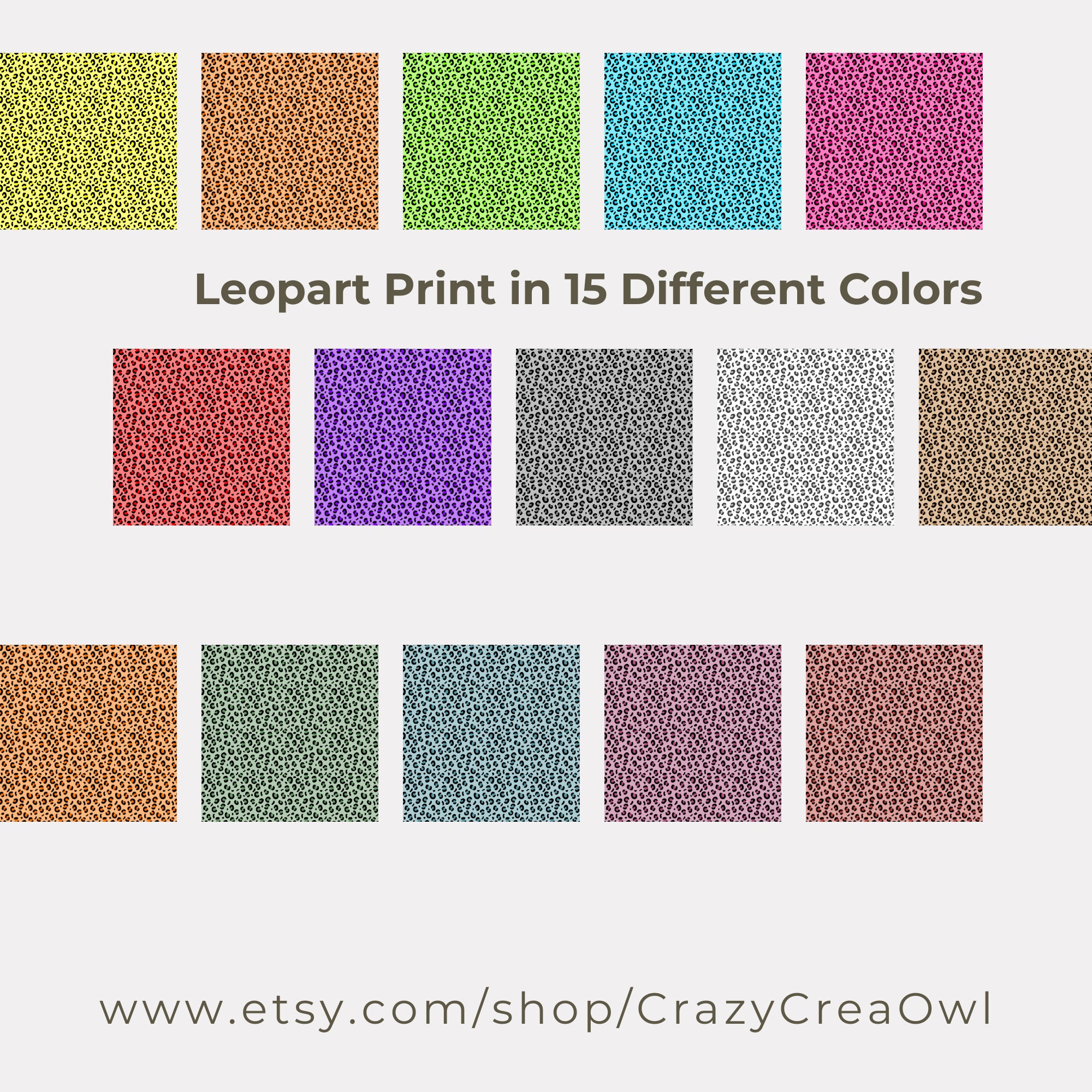 Printable Leopart Print Digital Paper, Animal Print, Cheetah Print ...