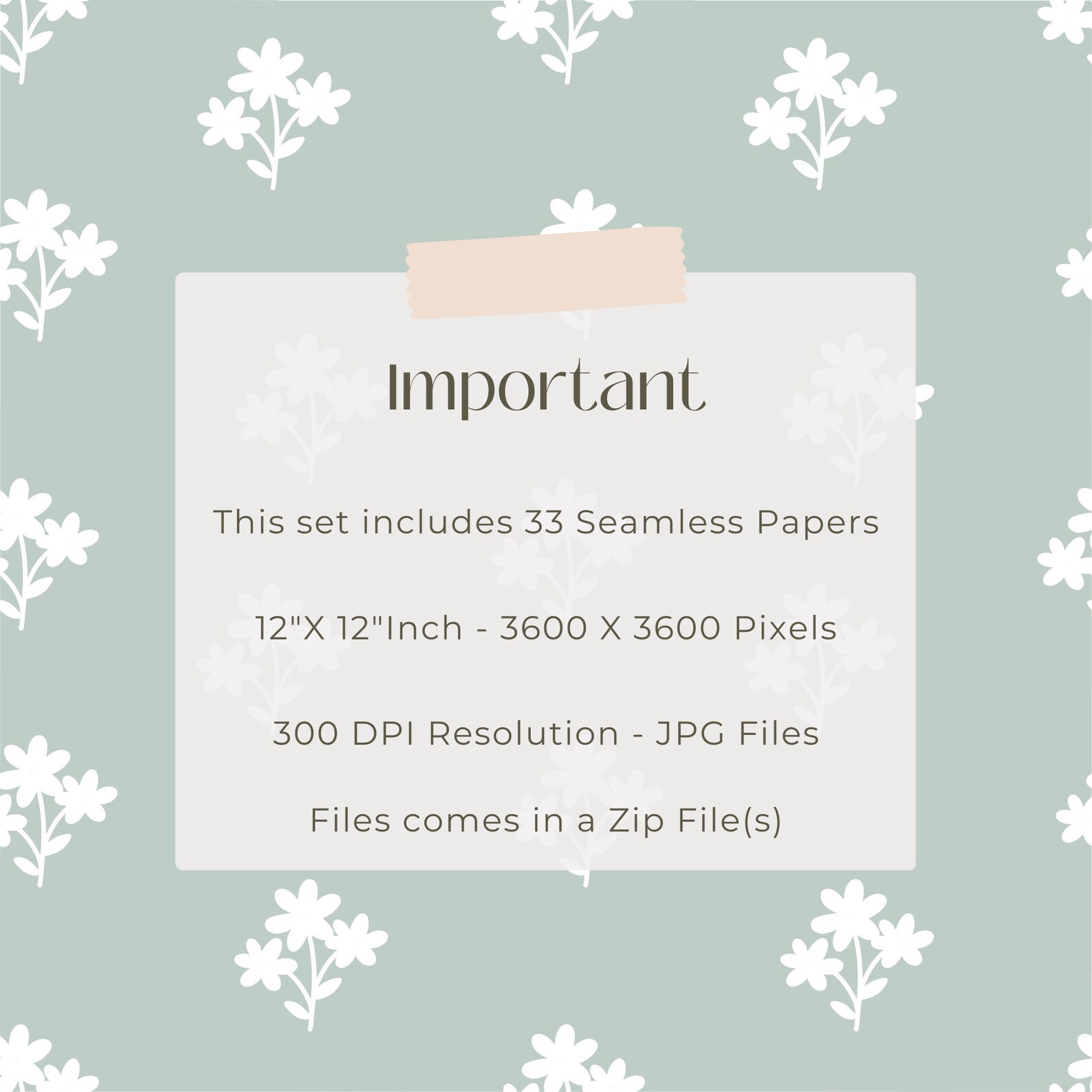 Printable Springflowers Digital Paper, Seamless Pattern, Floral ...