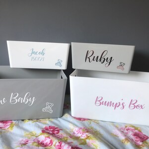 Personalised Baby Box Any Name/wording Put on Ready to Fill Basket ...