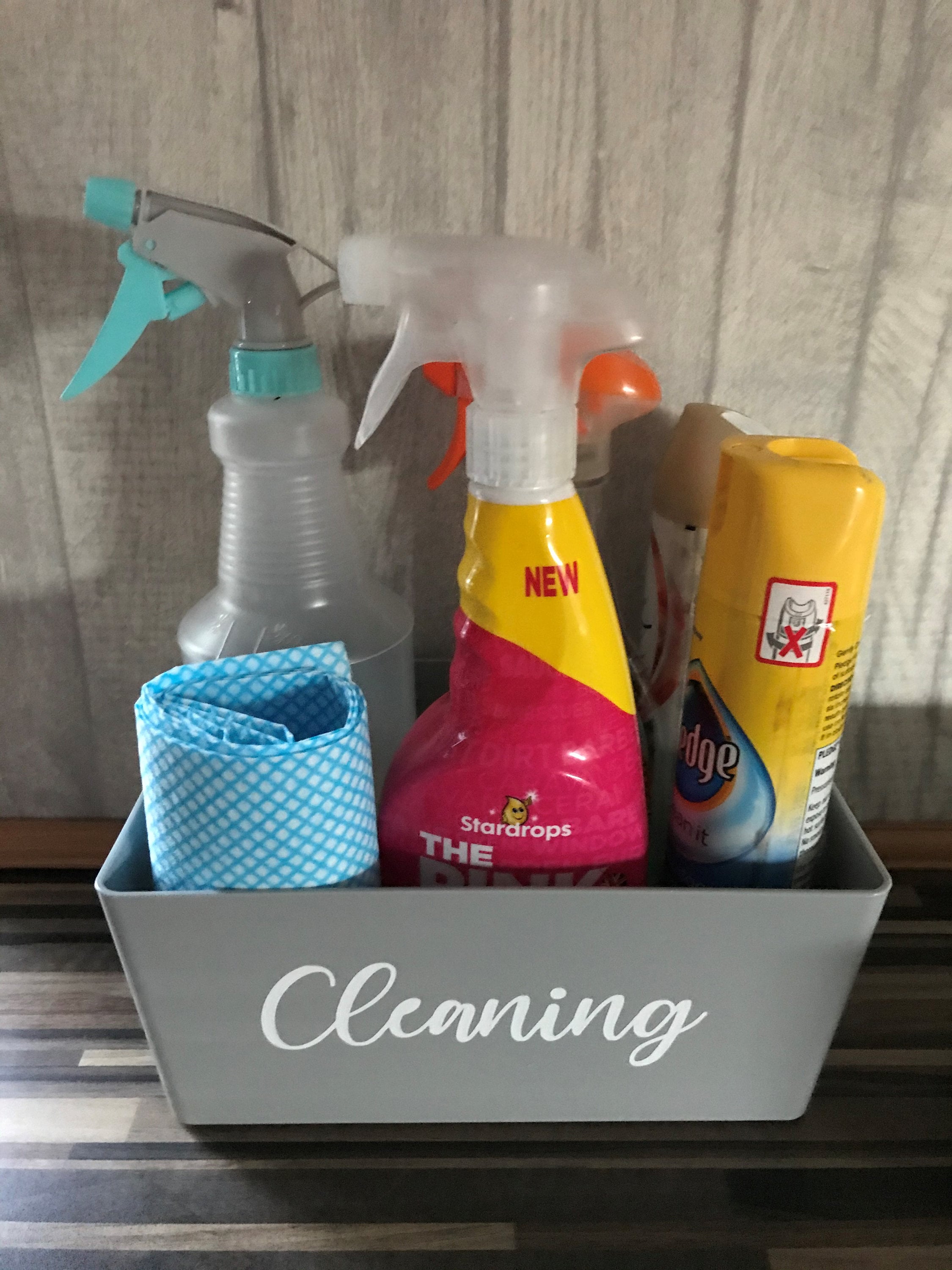 Personalised Storage Box Cleaning Cupboard Organising Mrs | Etsy UK