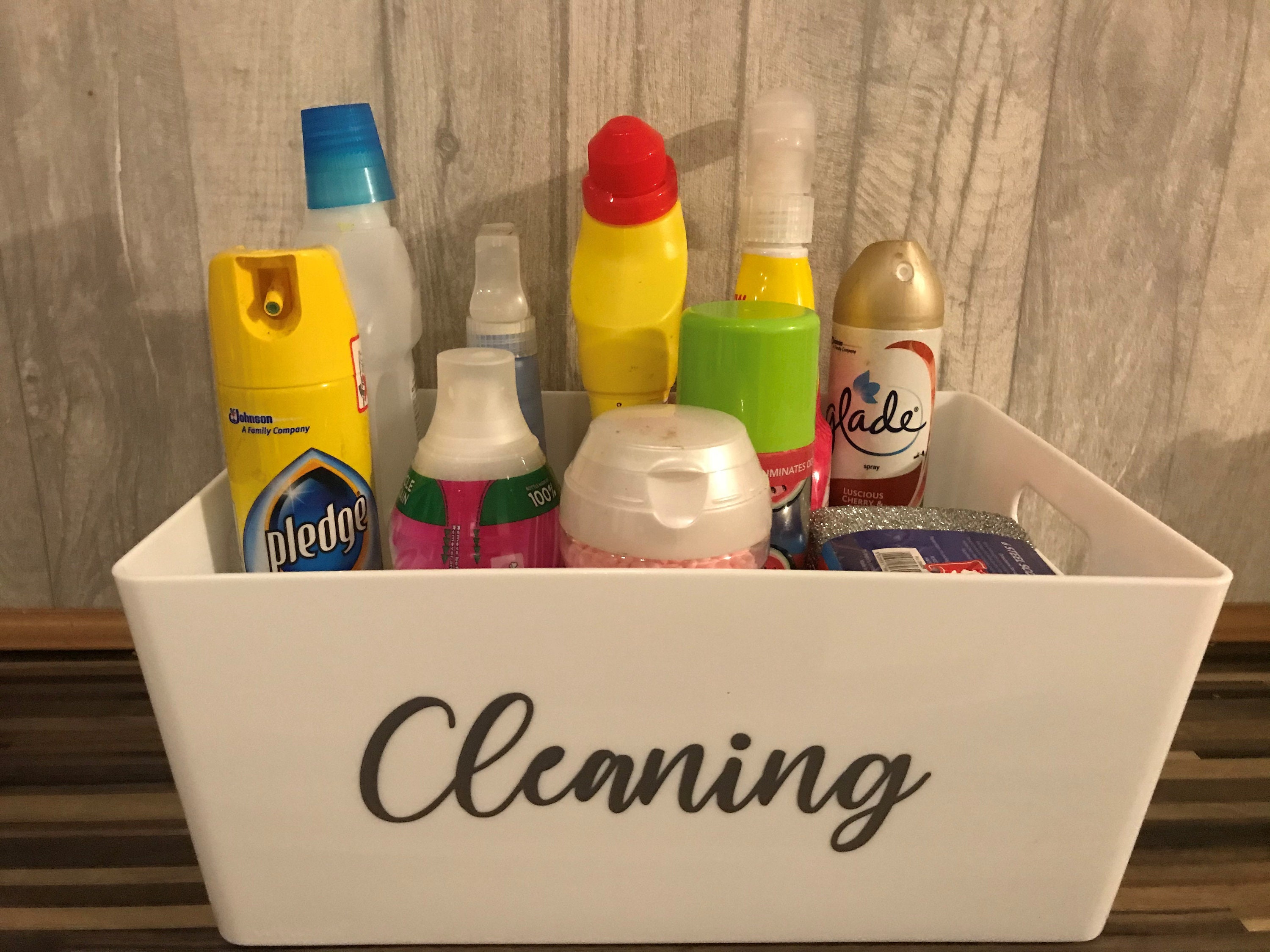 Personalised Storage Box Cleaning Cupboard Organising Mrs | Etsy UK