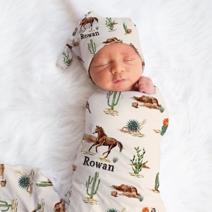 Western Personalized Jersey Crib Sheet, Baby Bedding Set, Crib Sheet ...