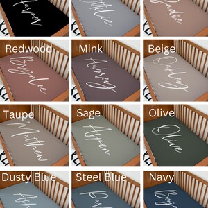 Modern Black and White Simple Name Monogram Baby Crib Sheet ...