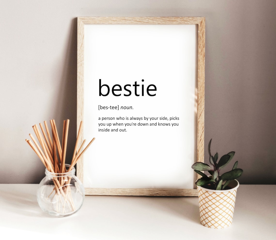 Bestie Bestie Definition Best Friend Gift Definition Print | Etsy