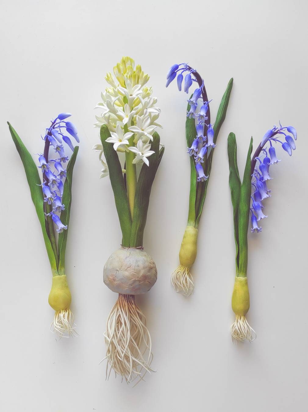 Handmade Clay Bluebell | Realistic English Bluebell Sculpture | Faux ...