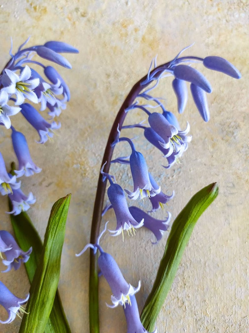 Handmade Clay Bluebell | Realistic English Bluebell Sculpture | Faux ...