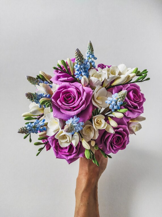 Freesia And Rose Bouquet