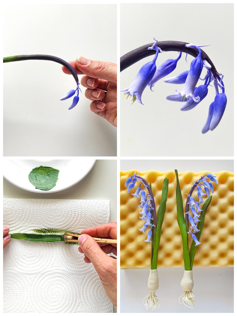 Air Dry Clay Bluebell Tutorial | DIY Flower PDF Guide (digital Download ...