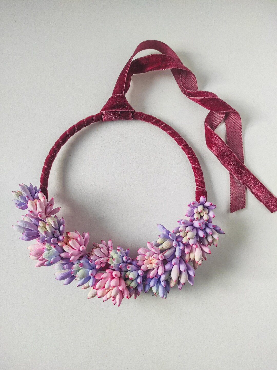 Pink Succulent Wreath – Handmade Succulent Wreath - Luxury Handmade ...