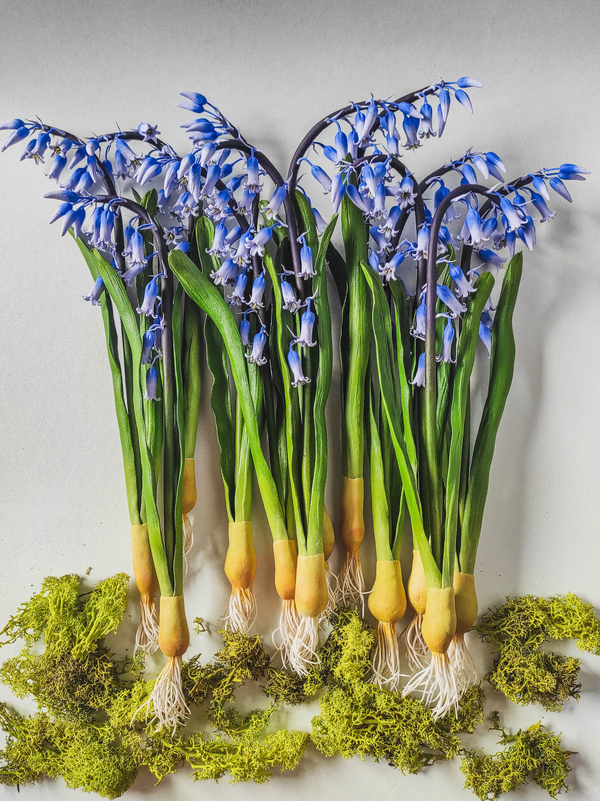 Handmade Clay Bluebell | Realistic English Bluebell Sculpture | Faux ...