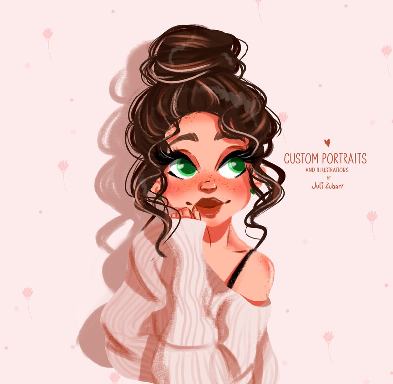 Custom Portrait Cartooncartoon Portrait From | Etsy