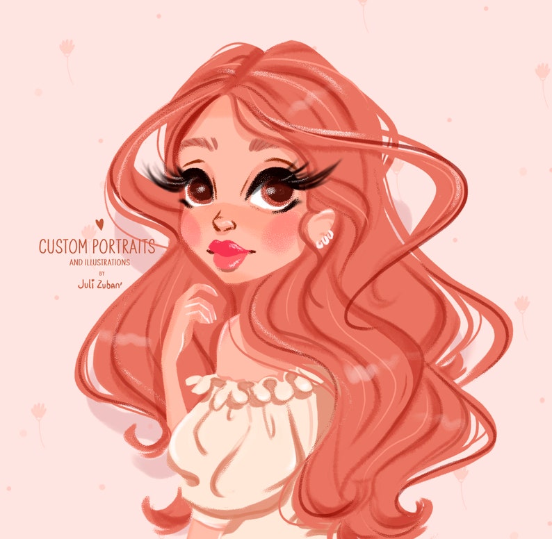 Custom Cartoon Portraitportrait From Photodigital Portrait - Etsy