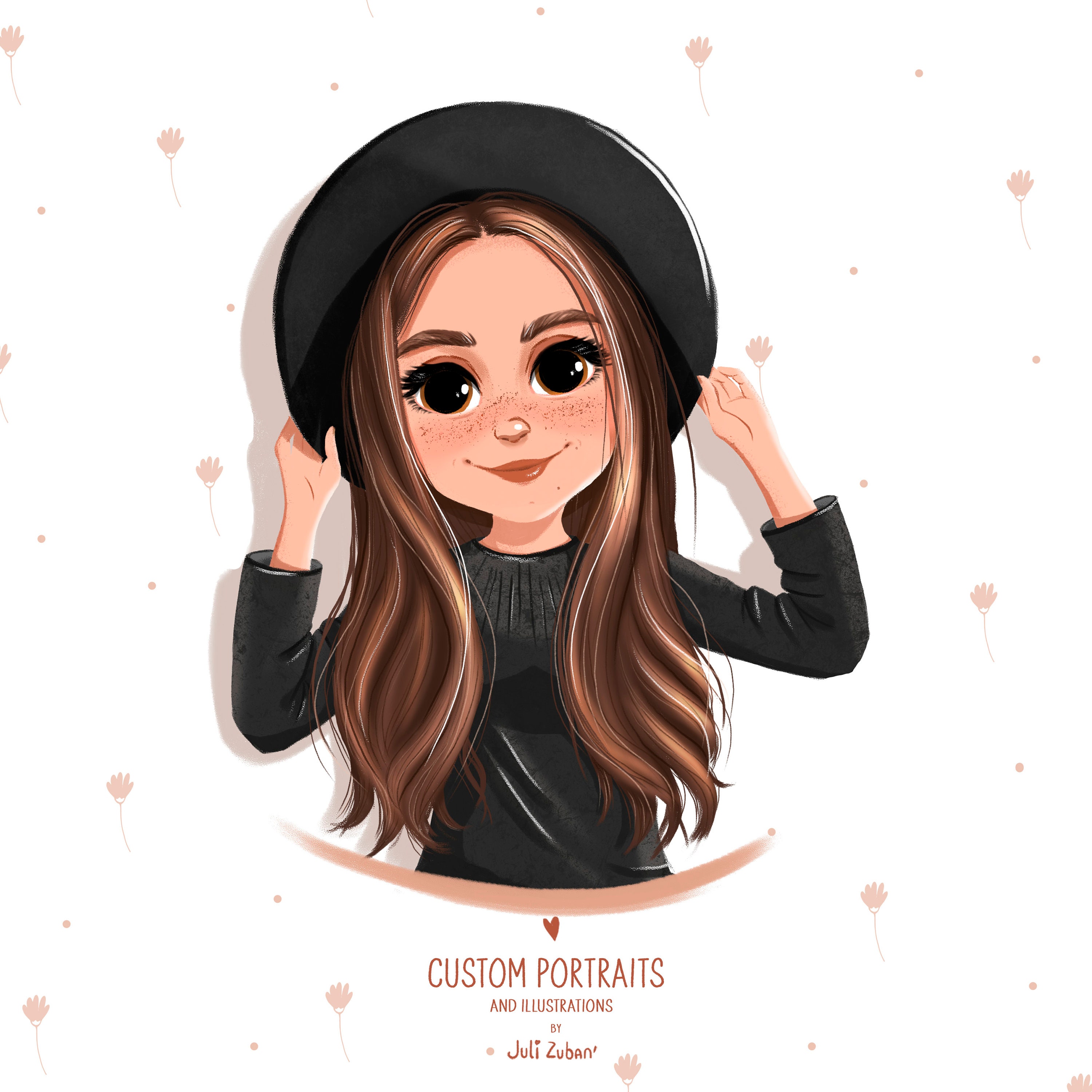 Cartoon Portrait of Baby From Photo Custom Illustration | Etsy